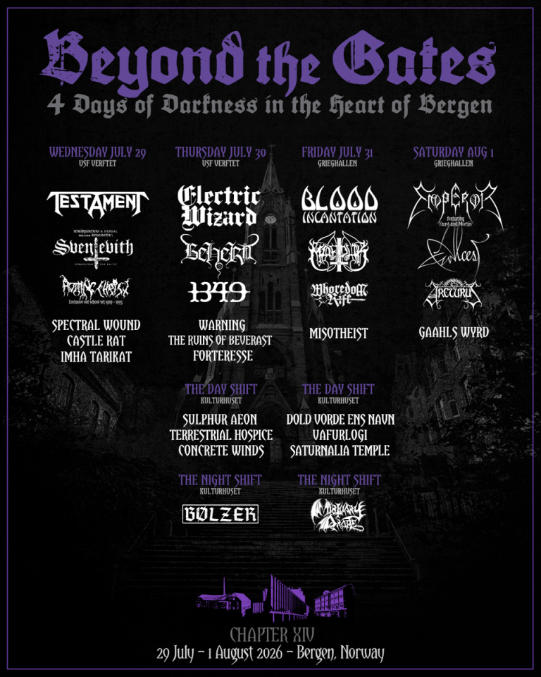 BEYOND THE GATES 2026 Reveals Full Lineup + Day Splits; Electric Wizard ...